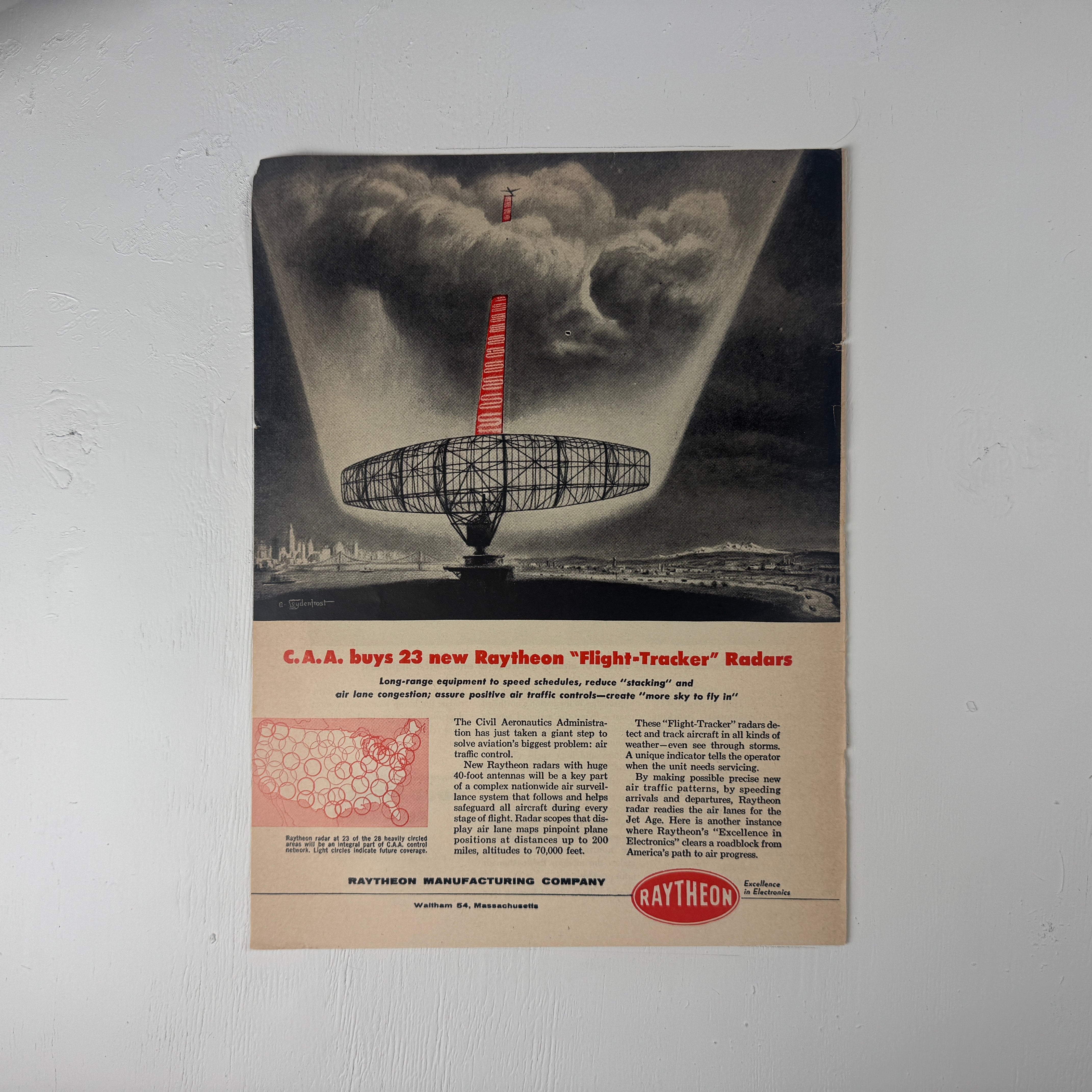Raytheon Flight-Tracker Radar 50's Ad – Afterburner Archive